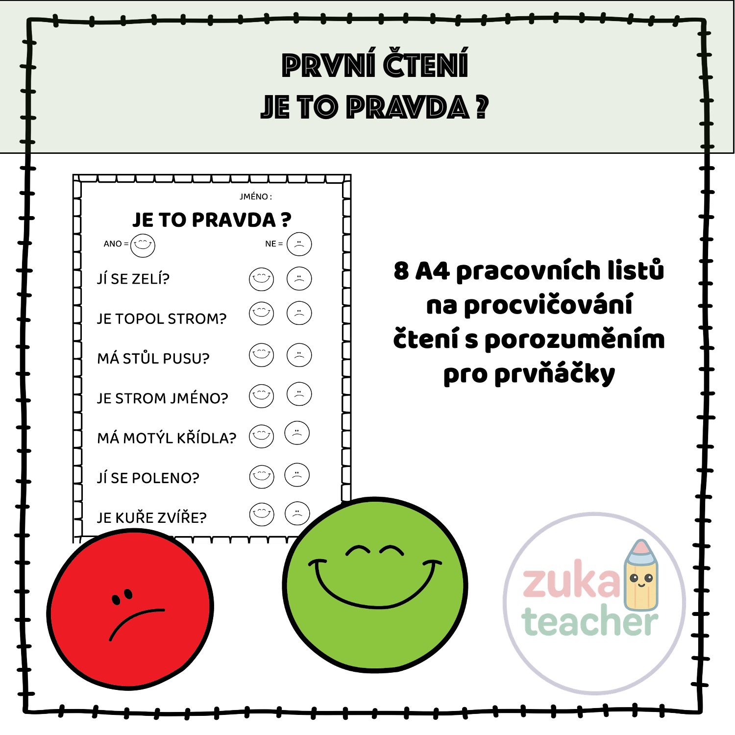 První čtení - Je to pravda? - Český jazyk - čtení | UčiteléUčitelům.cz